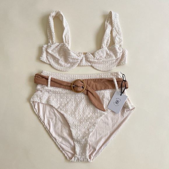 Revel Rey | Swim | Nwt Revel Rey Quinn High Rise Belted Bikini Set In ...